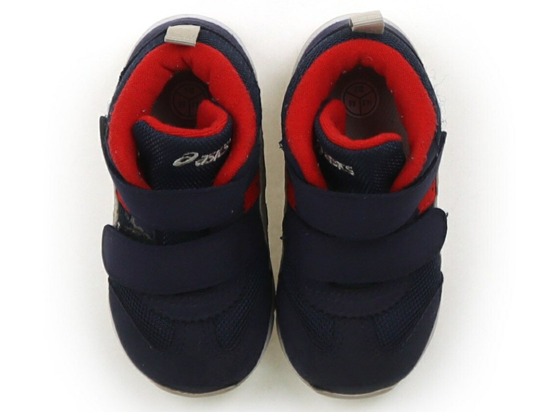 　ブランド 　Asics(アシックス) 　カテゴリー 　スニーカー 　サイズ 　靴14cm〜 　色 　マリンブルー・レッド 　状態 　★★★ 　記名 　なし 　ジャンル 　Boy 14.0cmです。右のベルクロ付近に糊の様な汚れあり。かかと...