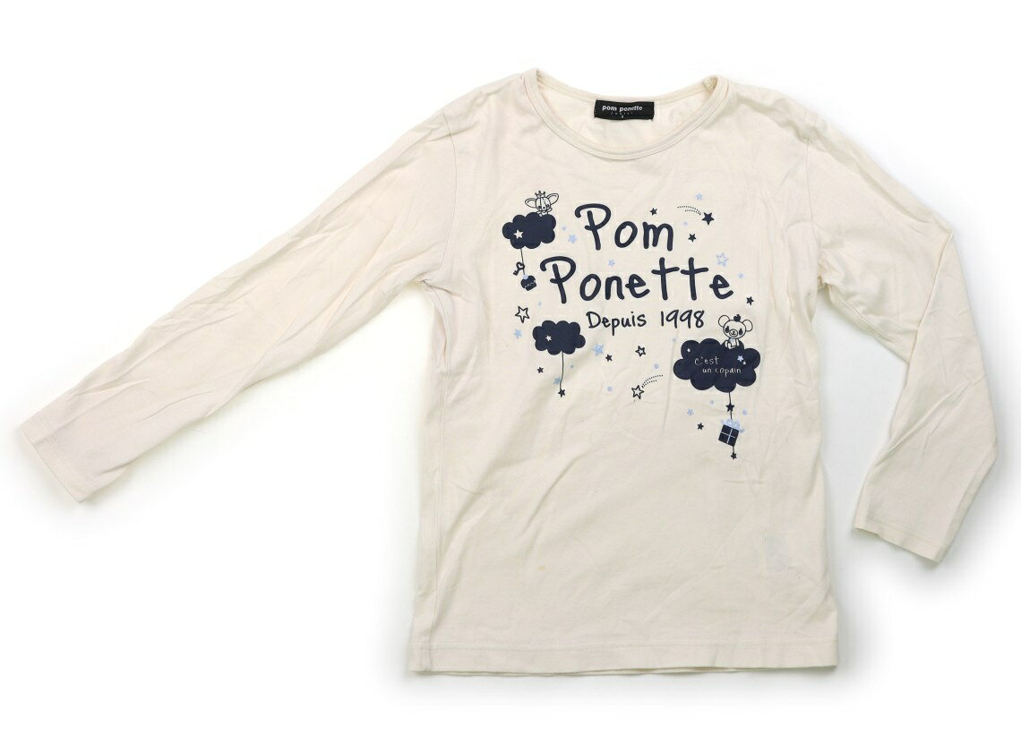 　ブランド 　pom ponette(ポンポネット) 　カテゴリー 　Tシャツ・カットソー 　サイズ 　140サイズ 　色 　オフホワイト、ネイビー 　状態 　★★（返品不可） 　記名 　なし 　ジャンル 　Girl お腹にシミ、背面にオレ...
