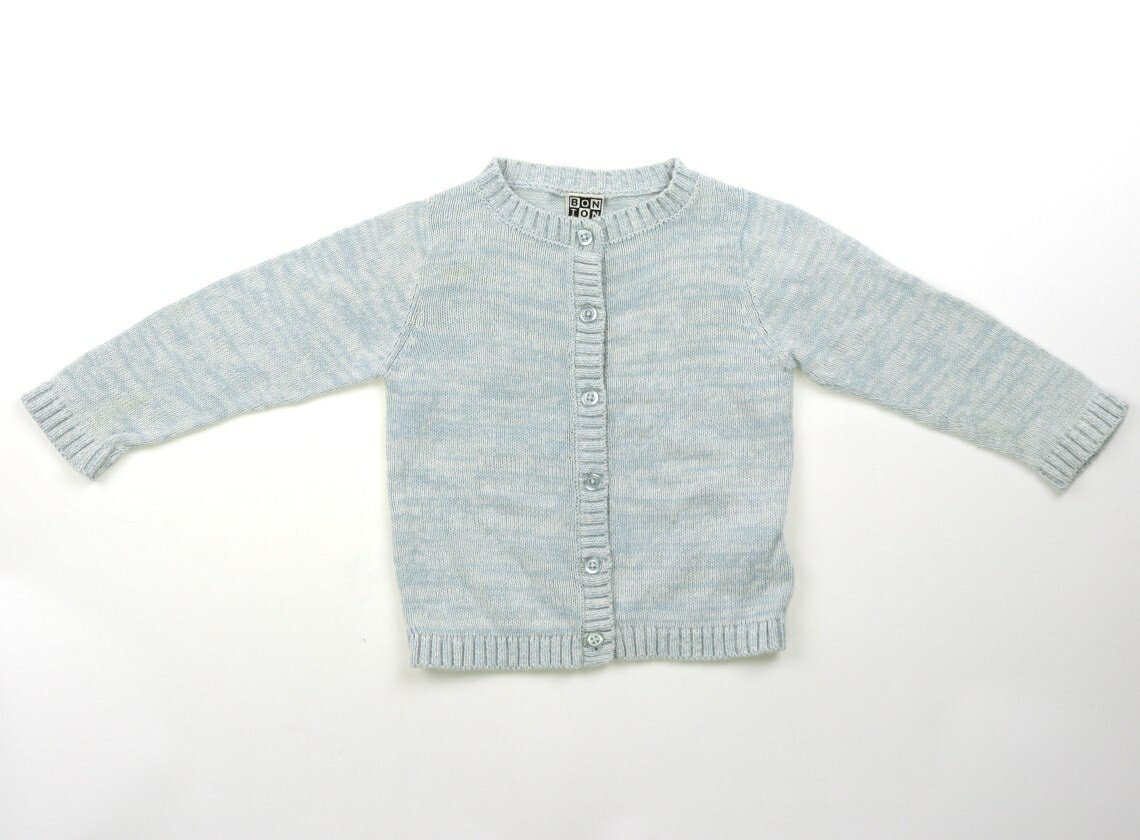 　ブランド 　BONTON(ボントン) 　カテゴリー 　カーディガン 　サイズ 　100サイズ 　色 　水色 　状態 　★★（返品不可） 　記名 　なし 　ジャンル 　Girl 実際のサイズ表記は4。コットンニットカーディガン。右袖や右肩付...
