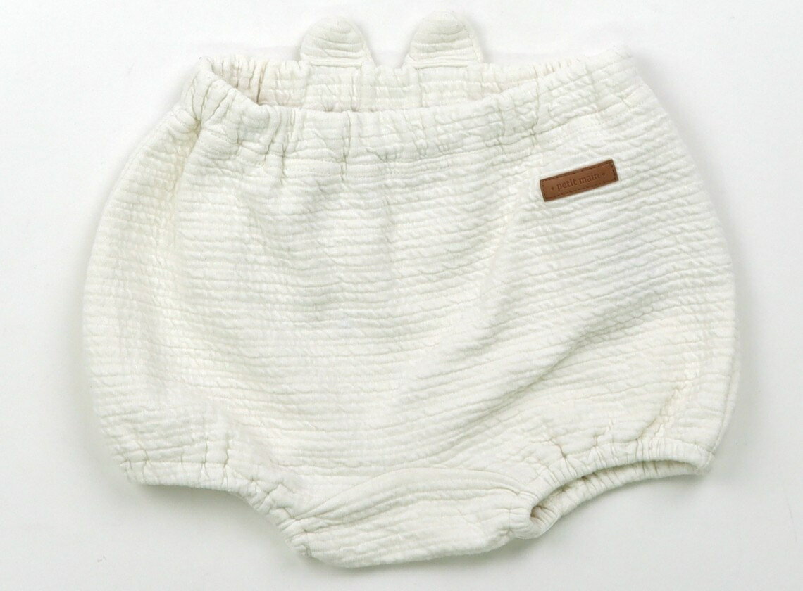 　ブランド 　petit main(プティマイン) 　カテゴリー 　ブルマ・ダイパーカバー 　サイズ 　70サイズ 　色 　白、ミッフィー柄 　状態 　★★★ 　記名 　なし 　ジャンル 　Girl ウエストのゴムは交換穴があります。やや洗...