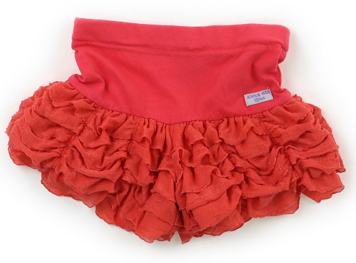 　ブランド 　ANNA SUI(アナスイ) 　カテゴリー 　キュロット 　サイズ 　100サイズ 　色 　コーラルレッド 　状態 　★★★ 　記名 　あり（タグ） 　ジャンル 　Girl カットソーとシフォン地。サイズ調整ゴムが付いています...