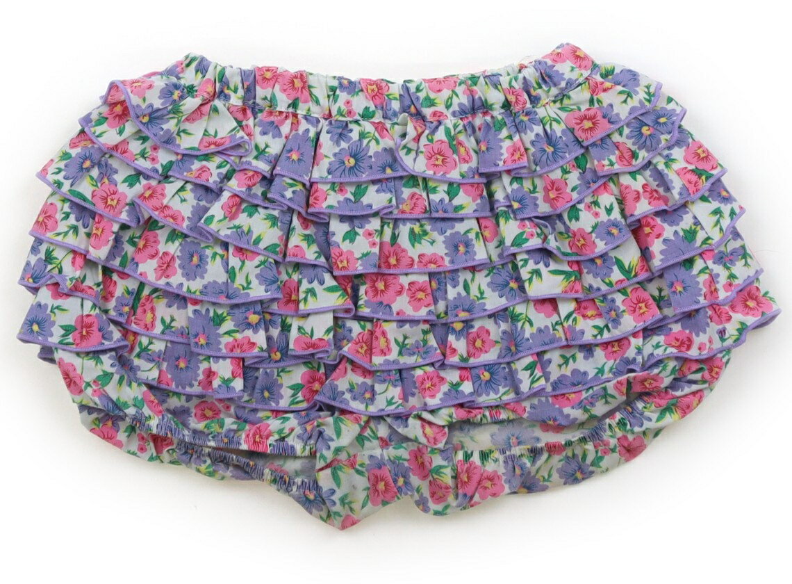 　ブランド 　fafa(フェフェ) 　カテゴリー 　キュロット 　サイズ 　70サイズ 　色 　ホワイト×パープル・ピンク系花柄 　状態 　★★（返品不可） 　記名 　なし 　ジャンル 　Girl シャツ地。サイズ表記はありません。平置き実...