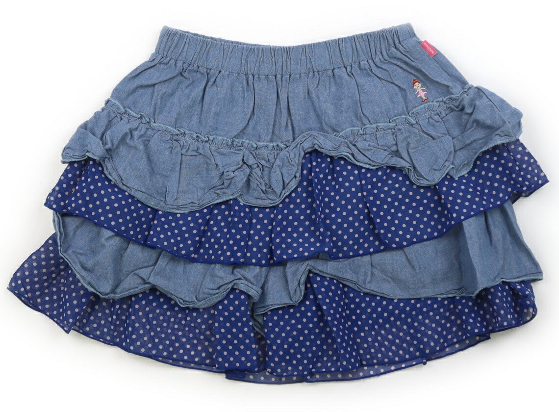 　ブランド 　miki HOUSE(ミキハウス) 　カテゴリー 　キュロット 　サイズ 　140サイズ 　色 　ブルー・ブルー×ピンクドット 　状態 　★★★ 　記名 　なし 　ジャンル 　Girl ダンガリー地とシフォン地。フリル裾にはシ...