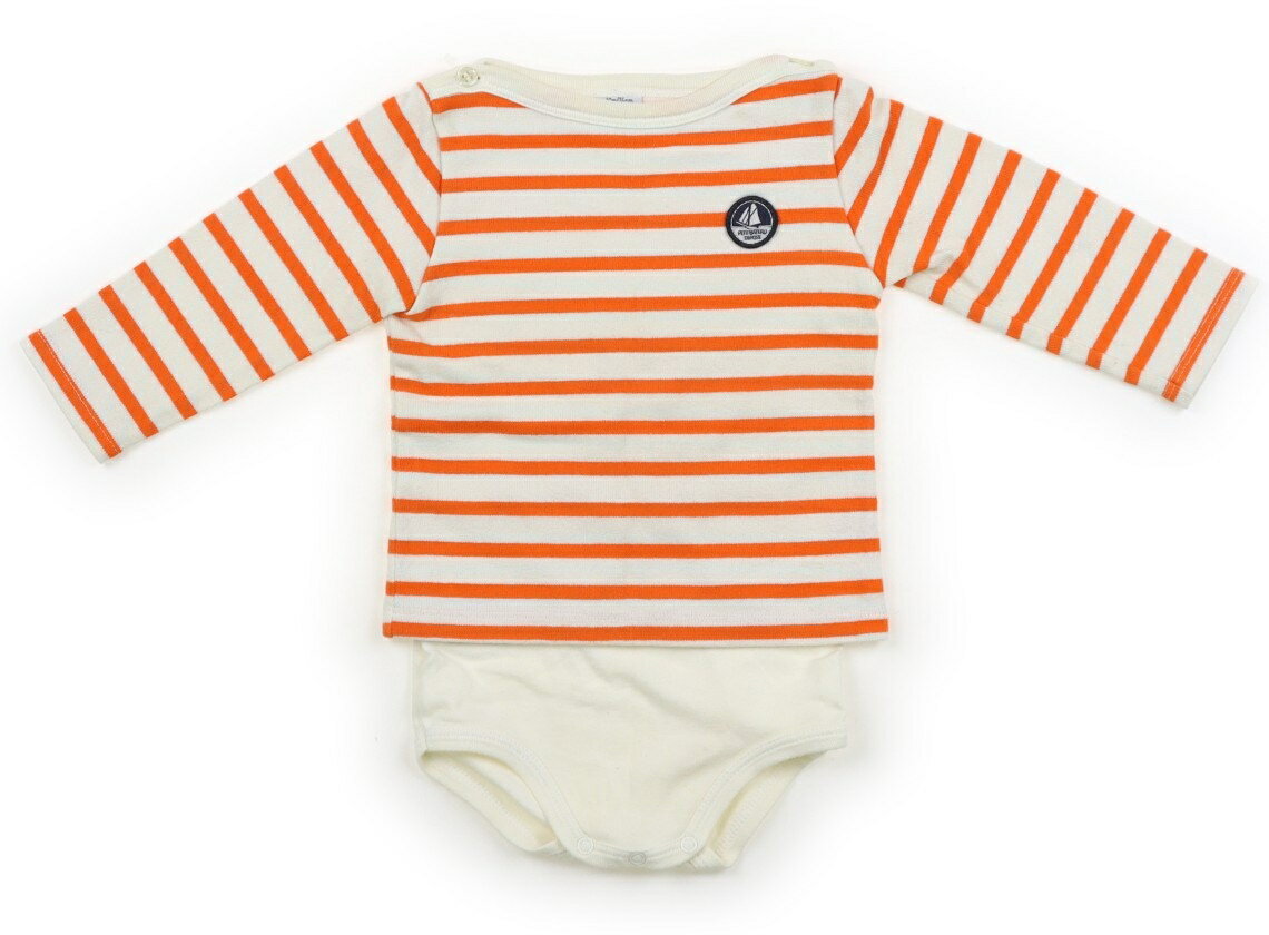 　ブランド 　PETIT BATEAU(プチバトー) 　カテゴリー 　ロンパース 　サイズ 　70サイズ 　色 　クリーム、オレンジ 　状態 　★★★ 　記名 　なし 　ジャンル 　Boy 実際のサイズ表記は74cm。少し毛羽立ちやお尻に小...