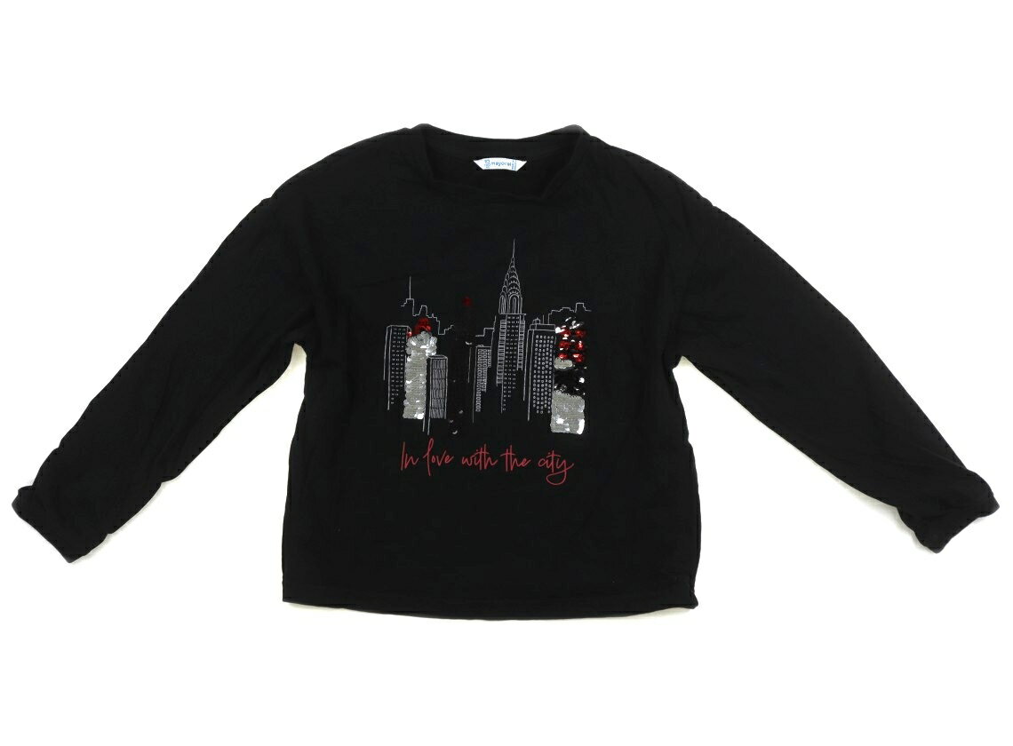 　ブランド 　Mayoral(マヨラル) 　カテゴリー 　Tシャツ・カットソー 　サイズ 　140サイズ 　色 　ブラック・スパンコール 　状態 　★★★ 　記名 　なし 　ジャンル 　Girl 毛羽立ち・毛羽の付着が見られます。 ＊【状態...