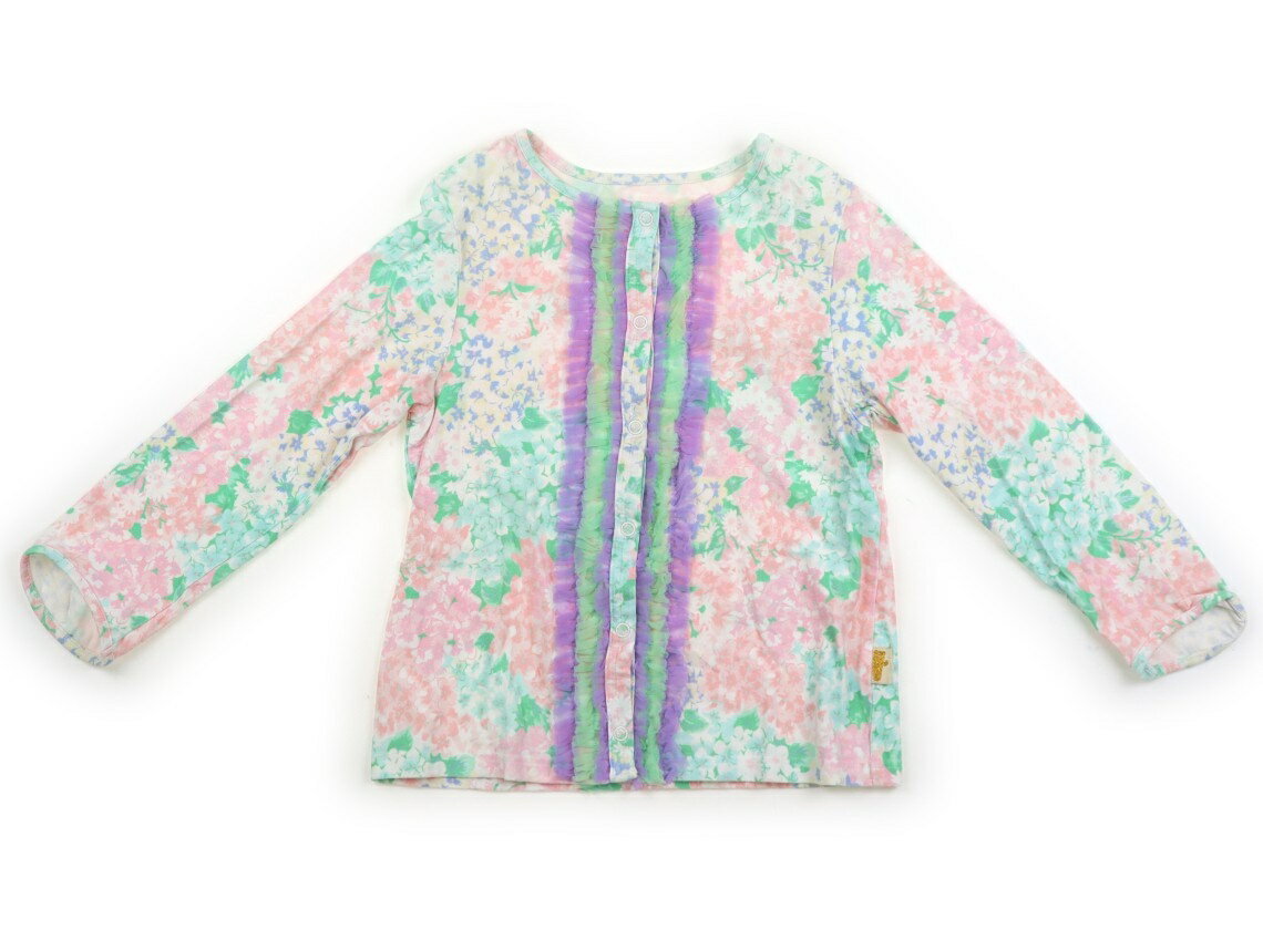 　ブランド 　fafa(フェフェ) 　カテゴリー 　カーディガン 　サイズ 　130サイズ 　色 　ピンク・グリーン・ライラック・花柄 　状態 　★★★ 　記名 　あり（タグ） 　ジャンル 　Girl 天竺カットソー生地。前ドットボタンあき...