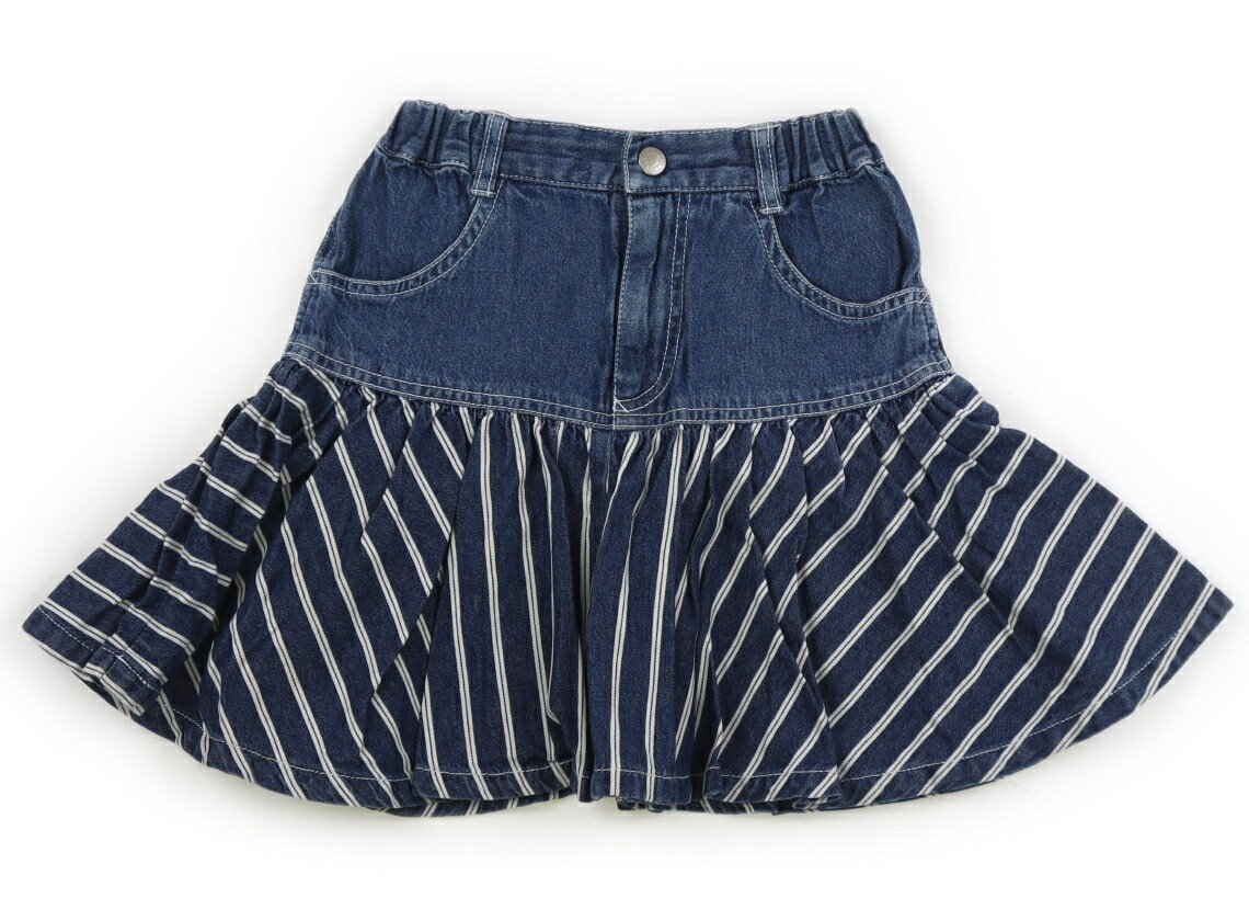 　ブランド 　HAKKA(ハッカ) 　カテゴリー 　スカート 　サイズ 　120サイズ 　色 　ブルー・ホワイトストライプ 　状態 　★★★★ 　記名 　なし 　ジャンル 　Girl ウエストは総ゴムです。前ファスナー開き。全体的に使用感が...