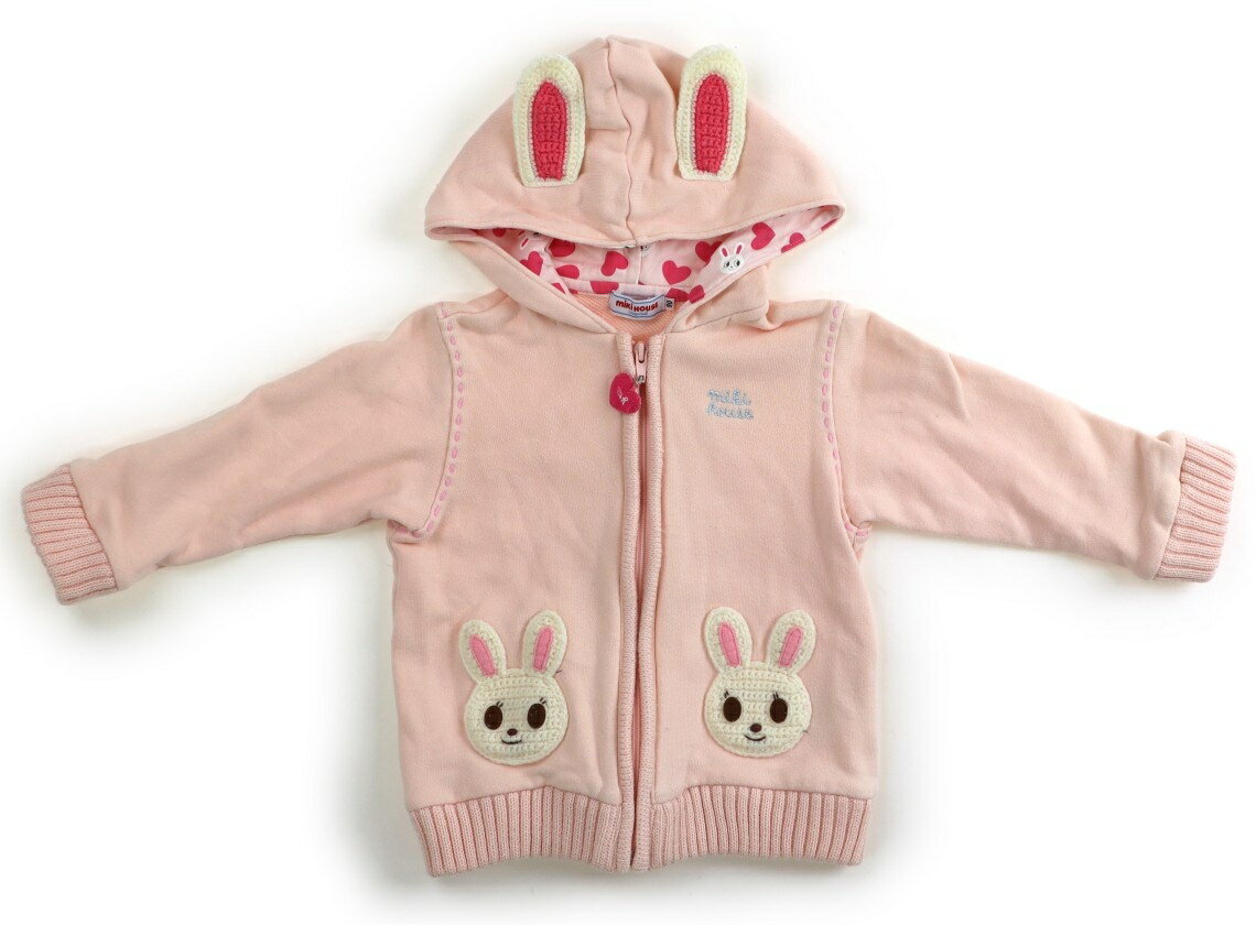 　ブランド 　miki HOUSE(ミキハウス) 　カテゴリー 　パーカー 　サイズ 　90サイズ 　色 　ピンク系・ウサギ 　状態 　★★（返品不可） 　記名 　あり（タグ） 　ジャンル 　Girl フードは縫い付けです。所々に毛玉が見受...