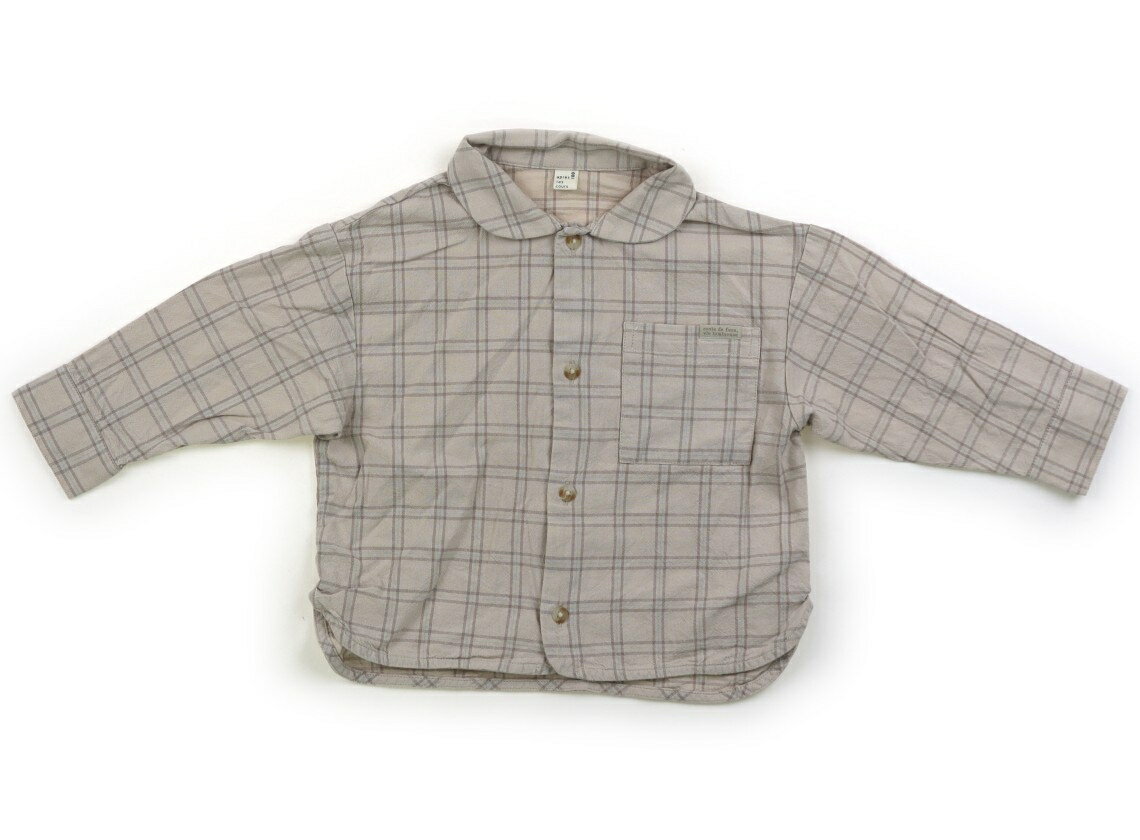 　ブランド 　apres les cours(アプレレクール) 　カテゴリー 　シャツ・ブラウス 　サイズ 　100サイズ 　色 　格子柄　薄いグレー 　状態 　★★★ 　記名 　なし 　ジャンル 　Boy 軽い綿地。裾上ににごく薄いシミが...