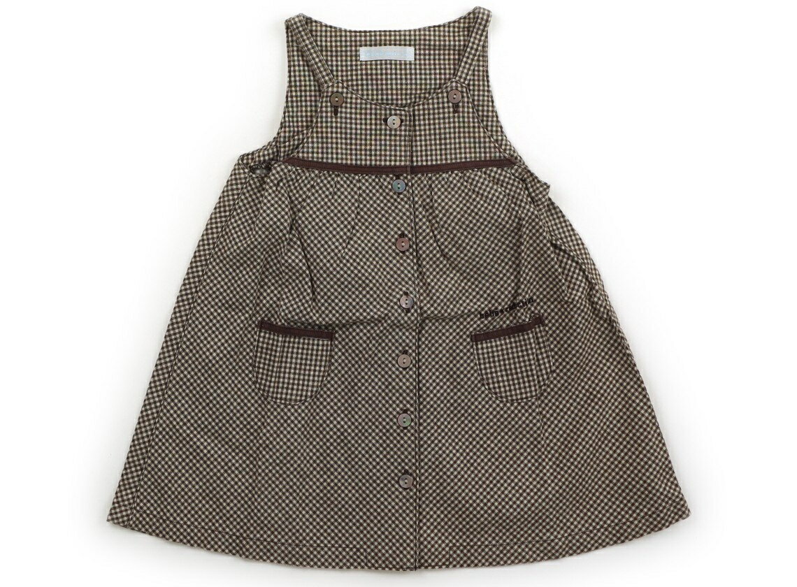 　ブランド 　BeBe(べべ) 　カテゴリー 　ジャンパースカート 　サイズ 　80サイズ 　色 　ブラウン・アイボリー・チェック 　状態 　★★★★ 　記名 　なし 　ジャンル 　Girl コットン・リネン素材。目立った汚れのない良品です...