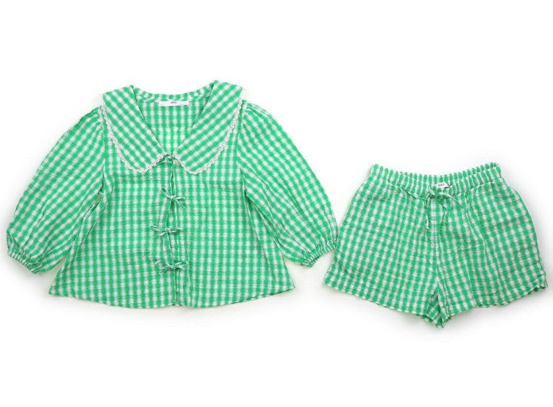 　ブランド 　Marks & Spencer(マークス＆スペンサー) 　カテゴリー 　上下セット 　サイズ 　130サイズ 　色 　グリーンチェック・白・レース 　状態 　★★★ 　記名 　なし 　ジャンル 　Girl 実際のサイズ表記は6...