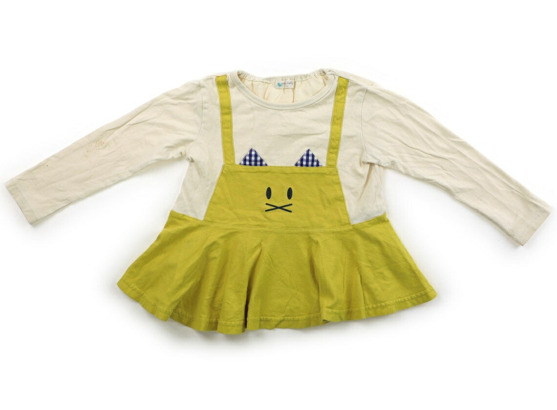 　ブランド 　babyCheer(ベイビーチアー) 　カテゴリー 　チュニック 　サイズ 　110サイズ 　色 　ライトベージュ・マスタード・ネコ 　状態 　★★（返品不可） 　記名 　なし 　ジャンル 　Girl 天竺カットソー生地。左袖...