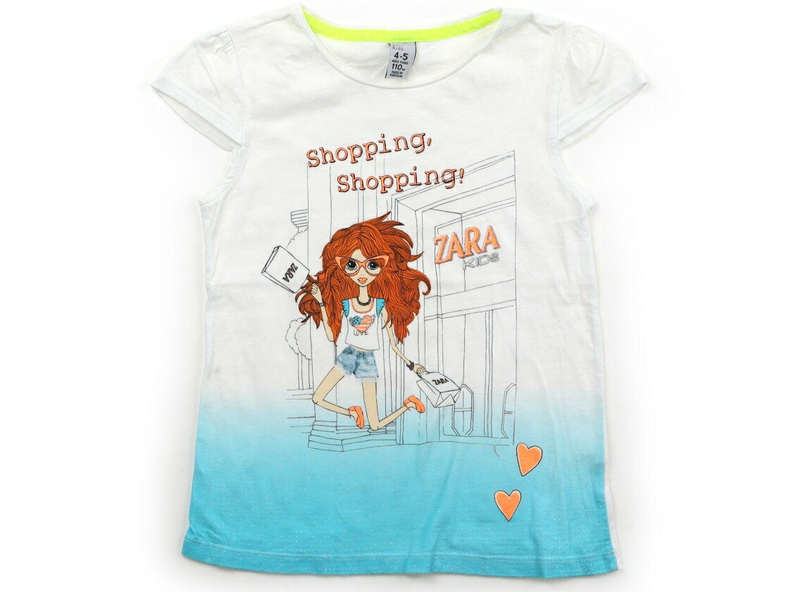 　ブランド 　ZARA(ザラ) 　カテゴリー 　Tシャツ・カットソー 　サイズ 　110サイズ 　色 　ホワイト・ライトブルー他・ラメプリント 　状態 　★★★ 　記名 　なし 　ジャンル 　Girl 品質タグが切られています。やや毛羽立ち...