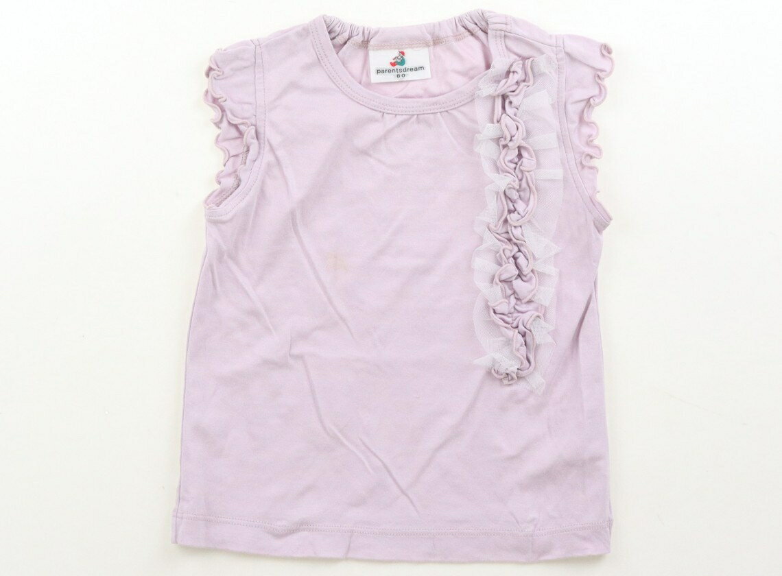 　ブランド 　Parents Dream(ペアレンツドリーム) 　カテゴリー 　Tシャツ・カットソー 　サイズ 　80サイズ 　色 　薄紫 　状態 　★★（返品不可） 　記名 　なし 　ジャンル 　Girl 胸下にオレンジっぽいシミあり。 ...