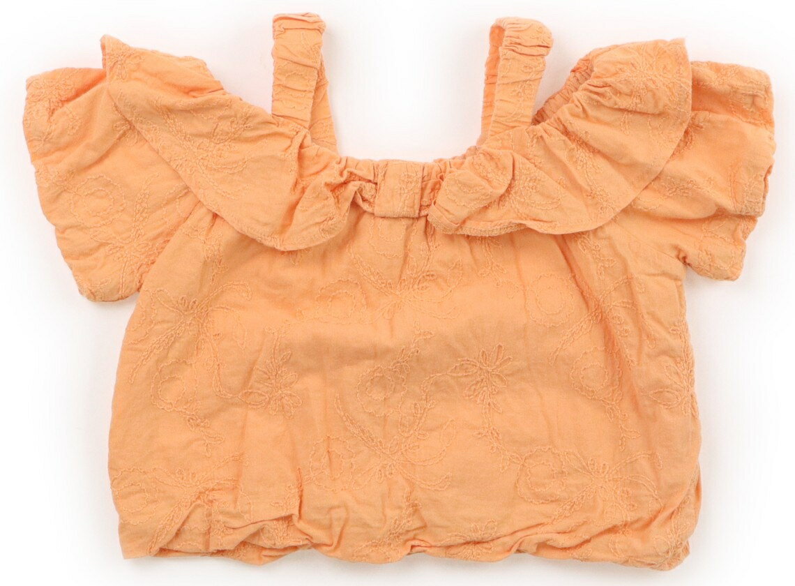 　ブランド 　petit main(プティマイン) 　カテゴリー 　Tシャツ・カットソー 　サイズ 　110サイズ 　色 　オレンジ 　状態 　★★★ 　記名 　なし 　ジャンル 　Girl ブラウス素材。裏地付き。短めの丈感です。毛羽立ち...