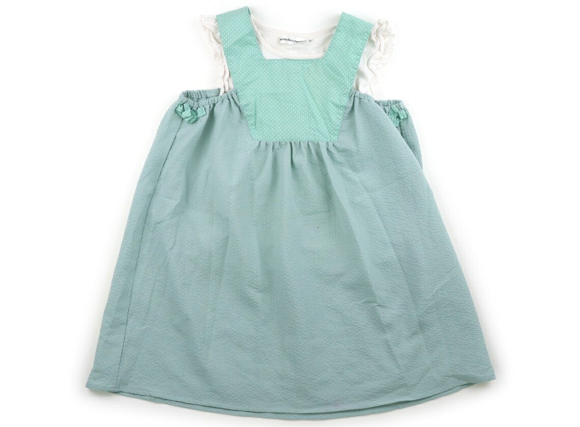 　ブランド 　BeBe Petits Pois Vert(ベベ プチ ポワ ヴェール) 　カテゴリー 　ワンピース 　サイズ 　130サイズ 　色 　ホワイトグリーンドット柄 　状態 　★★★ 　記名 　なし 　ジャンル 　Girl Tシャ...