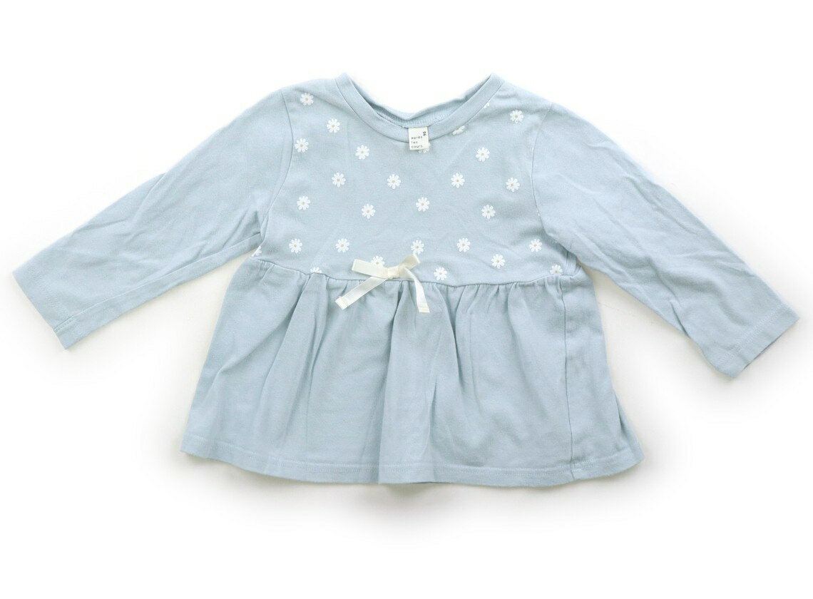 　ブランド 　apres les cours(アプレレクール) 　カテゴリー 　Tシャツ・カットソー 　サイズ 　90サイズ 　色 　ブルー　花柄 　状態 　★★★ 　記名 　なし 　ジャンル 　Girl 全体に毛羽立ちがあり。使用感があり...