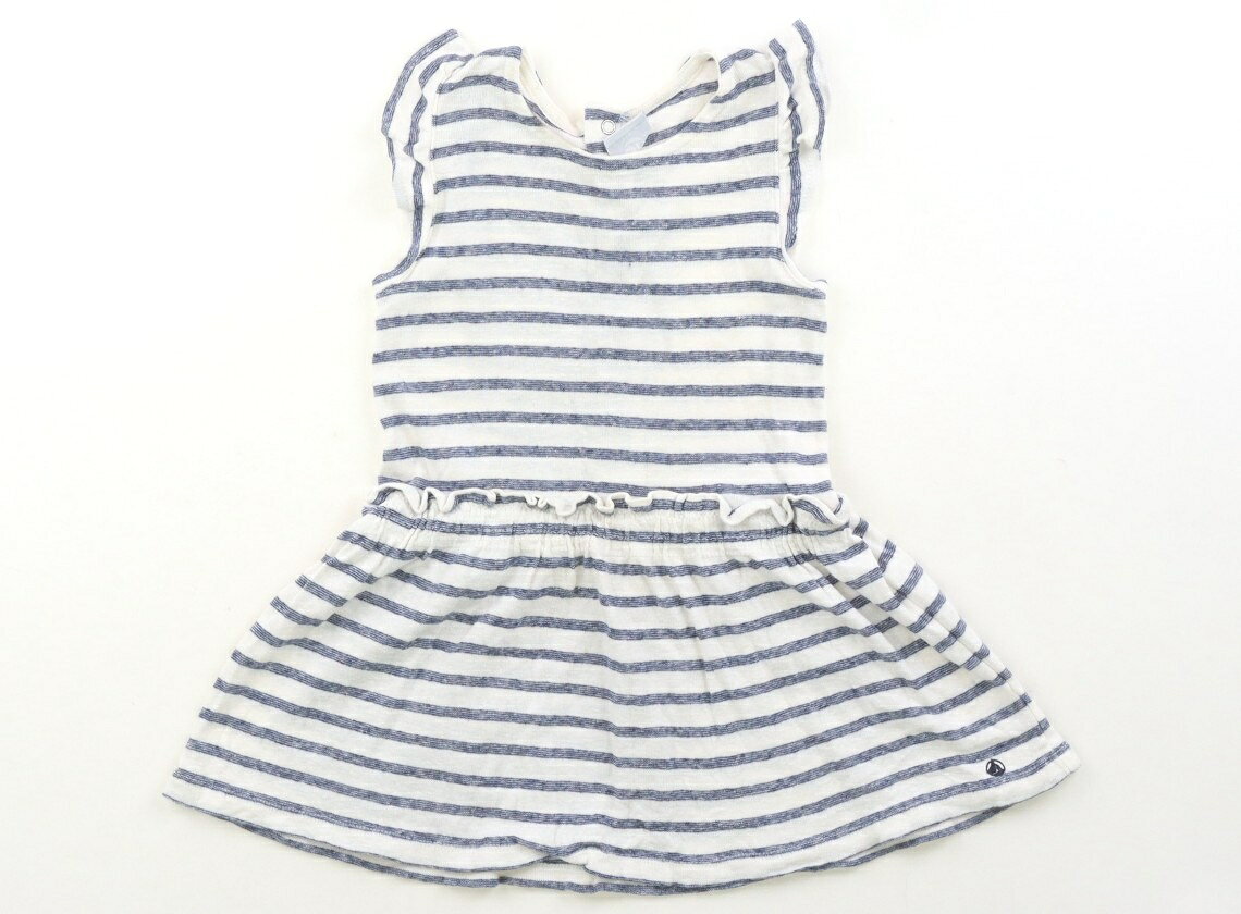 　ブランド 　PETIT BATEAU(プチバトー) 　カテゴリー 　ワンピース 　サイズ 　80サイズ 　色 　ホワイト・ネイビー・ボーダー 　状態 　★★★ 　記名 　なし 　ジャンル 　Girl コットン・リネン素材。後ろボタン開き。...