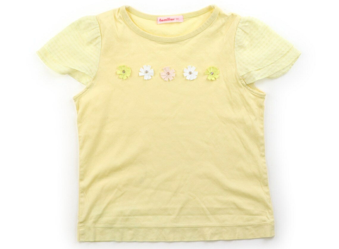 　ブランド 　familiar(ファミリア) 　カテゴリー 　Tシャツ・カットソー 　サイズ 　130サイズ 　色 　黄色 　状態 　★★（返品不可） 　記名 　なし 　ジャンル 　Girl 毛羽立ち、色褪せが見受けられます。裾に、インク汚...