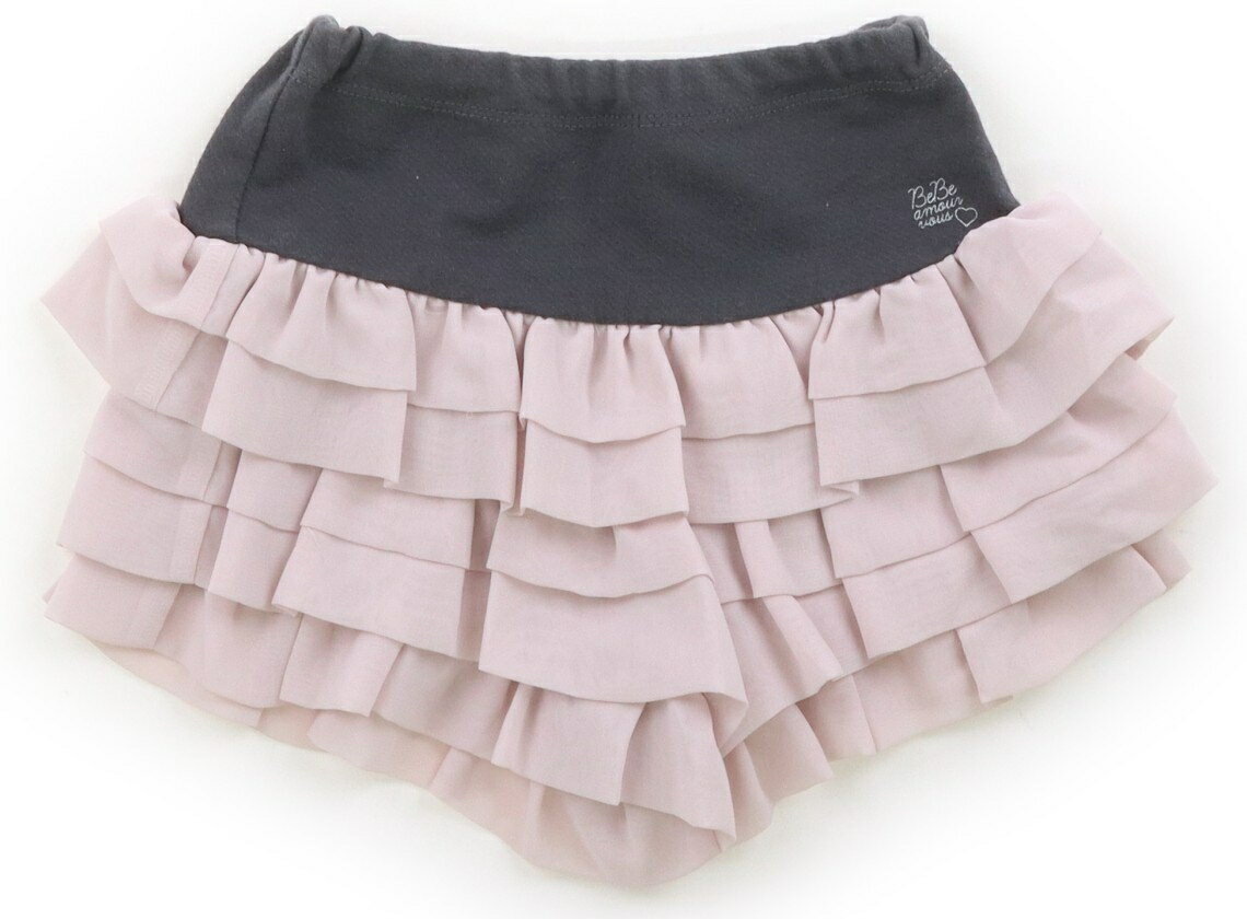 　ブランド 　BeBe(べべ) 　カテゴリー 　キュロット 　サイズ 　80サイズ 　色 　ピーチピンク・グレー 　状態 　★★★ 　記名 　なし 　ジャンル 　Girl ポリエステル混コットン素材、シフォン調生地。ウエストは総ゴムです。裾...
