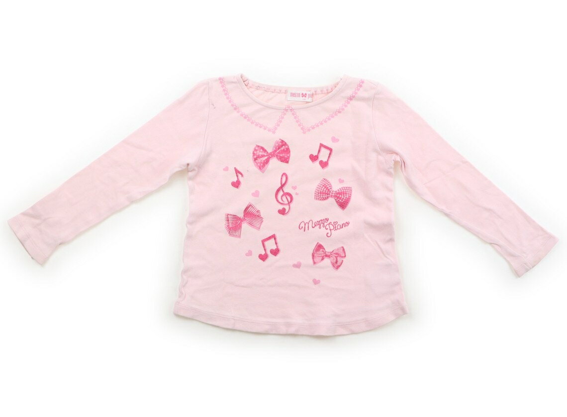 　ブランド 　mezzo piano(メゾピアノ) 　カテゴリー 　Tシャツ・カットソー 　サイズ 　120サイズ 　色 　パステルピンク・ピンクラメリボン 　状態 　★★（返品不可） 　記名 　なし 　ジャンル 　Girl 胸元に黒い汚れ...