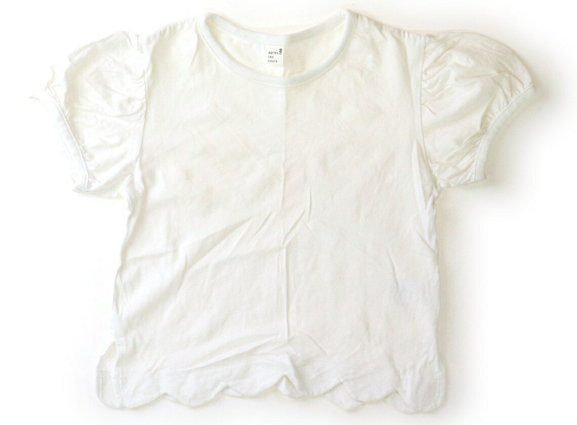 　ブランド 　apres les cours(アプレレクール) 　カテゴリー 　Tシャツ・カットソー 　サイズ 　100サイズ 　色 　白 　状態 　★★（返品不可） 　記名 　なし 　ジャンル 　Girl 胸にピンクの薄いシミや汚れがあり...