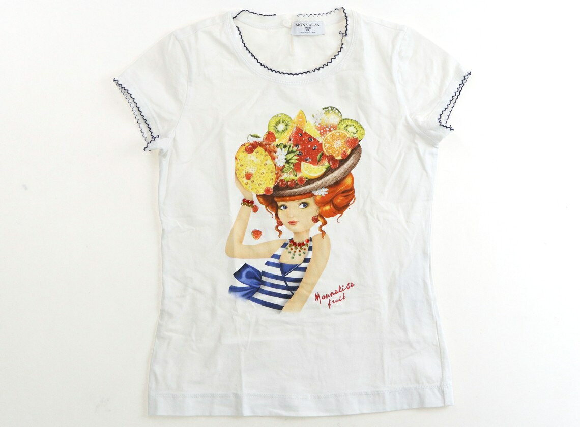 　ブランド 　MONNALISA(モナリザ) 　カテゴリー 　Tシャツ・カットソー 　サイズ 　140サイズ 　色 　ホワイト・女の子柄 　状態 　★★★ 　記名 　なし 　ジャンル 　Girl 実際のサイズ表記は10。後ろボタン開き。洗い...