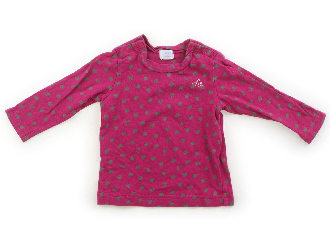 　ブランド 　HAKKA(ハッカ) 　カテゴリー 　Tシャツ・カットソー 　サイズ 　80サイズ 　色 　マゼンタ、ドット、リボン 　状態 　★★（返品不可） 　記名 　なし 　ジャンル 　Girl 全体に色褪せ、ヨレ感強め。外遊び用等にい...