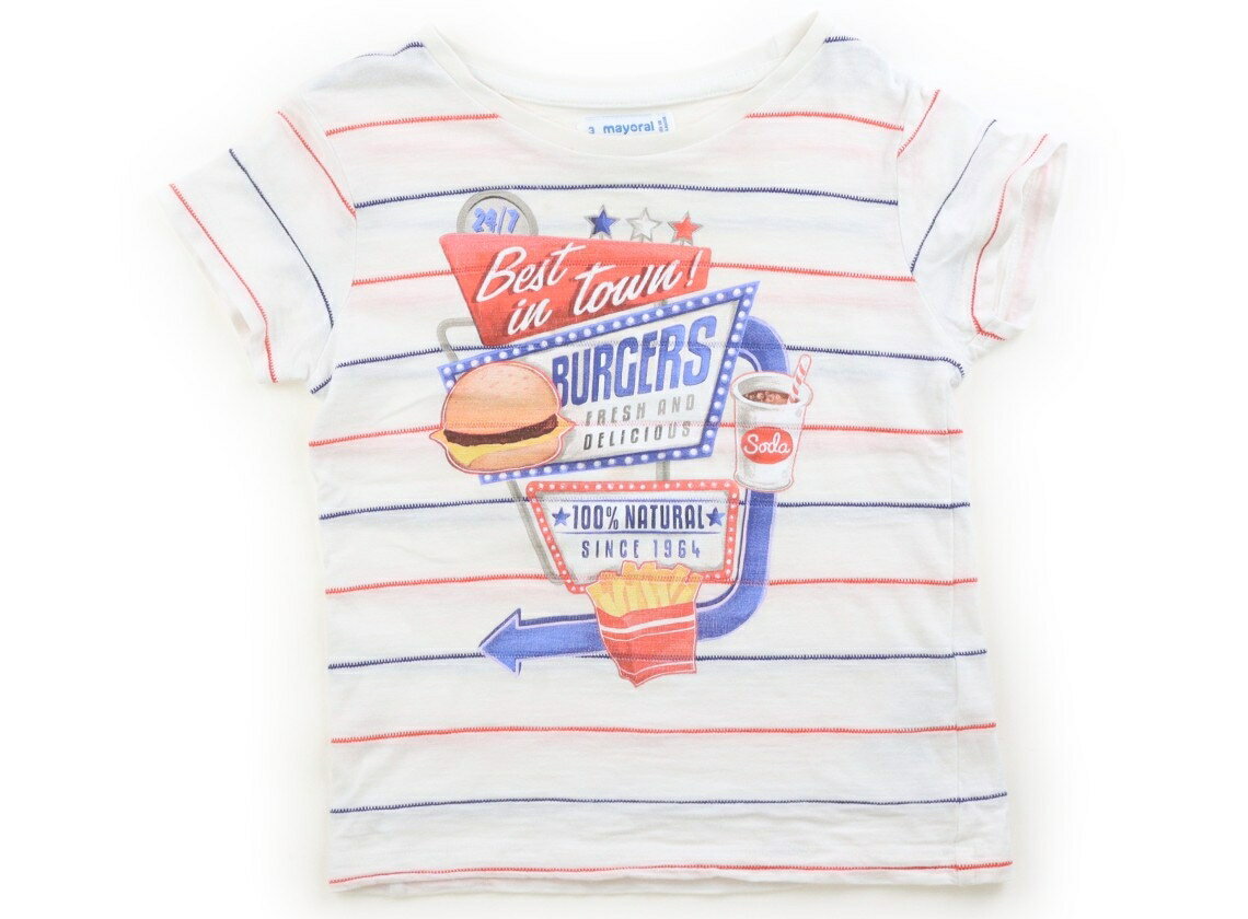 　ブランド 　Mayoral(マヨラル) 　カテゴリー 　Tシャツ・カットソー 　サイズ 　95サイズ 　色 　オフ、青、オレンジ、ハンバーガー 　状態 　★★（返品不可） 　記名 　なし 　ジャンル 　Girl 実際のサイズ表記は3/98...