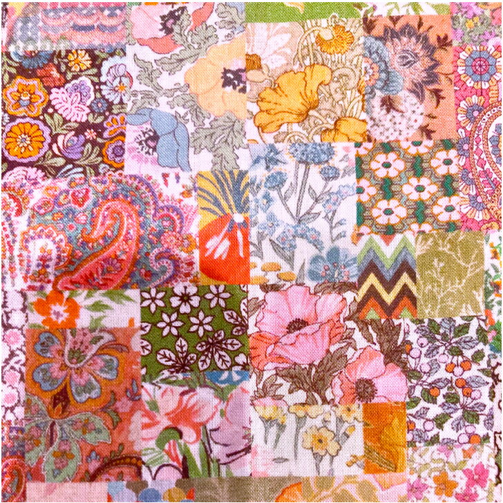 リバティ 生地 Archive Patchwork アーカイブ・パッチワーク 25AU イタリア産 タナローン パッチワーク柄 ピンク色 Liberty Fabrics 50cm単位 布 【2025SS】Archive Patchwork ...
