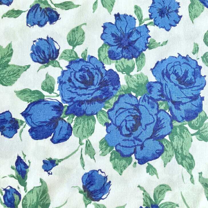 【2025年新エターナル】リバティ 生地 Carline カーライン YP 花柄 国産 ピカデリーポプリン 青色 薔薇 Liberty Fabrics 50cm単位 【2025年新色】Carline カーライン リバティプリント ブロード生...