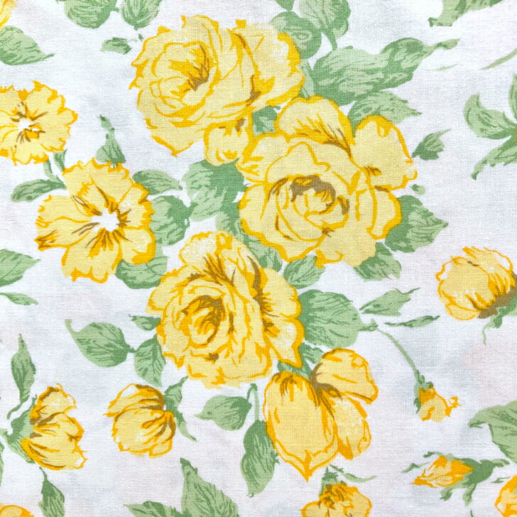 【2025年新エターナル】リバティ 生地 Carline カーライン HP 花柄 国産 ピカデリーポプリン 黄色 薔薇 Liberty Fabrics 50cm単位 【2025年新色】Carline カーライン リバティプリント ブロード生...