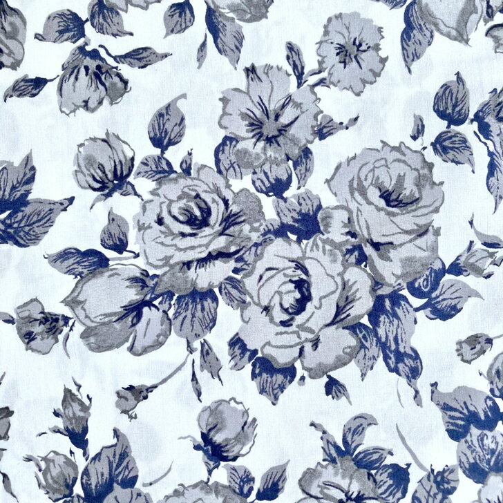 【2025年新エターナル】リバティ 生地 Carline カーライン ZP 花柄 国産 ピカデリーポプリン モノトーン 薔薇 Liberty Fabrics 50cm単位 【2025年新色】Carline カーライン リバティプリント ブロ...