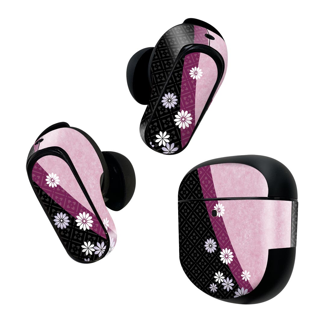 製品名 Bose QuietComfort Earbuds II 専用デザインスキンシール セット内容 Bose QuietComfort Earbuds II 専用シール　イヤホン（左右）3枚、充電ケース用シール 1枚AirPods第3世...