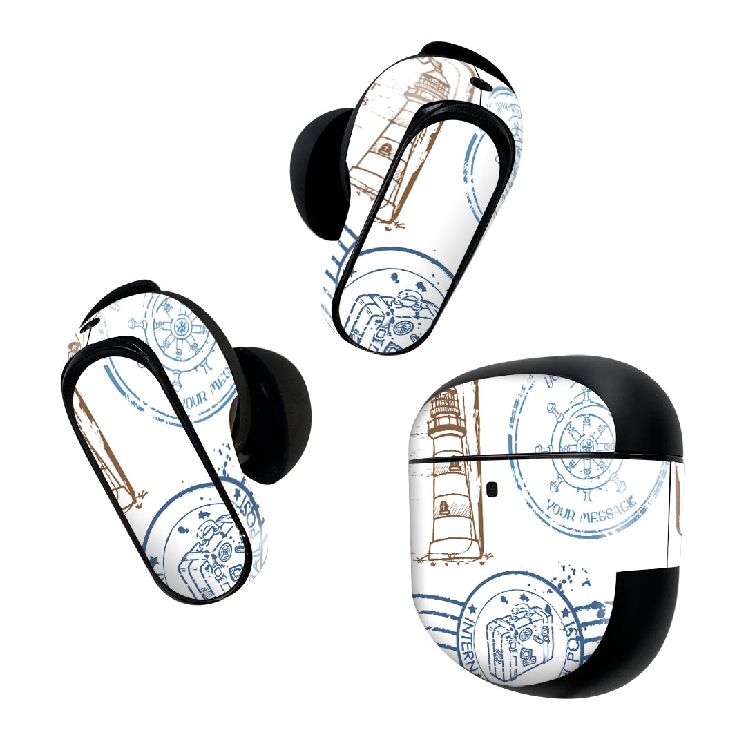 製品名 Bose QuietComfort Earbuds II 専用デザインスキンシール セット内容 Bose QuietComfort Earbuds II 専用シール　イヤホン（左右）3枚、充電ケース用シール 1枚AirPods第3世...