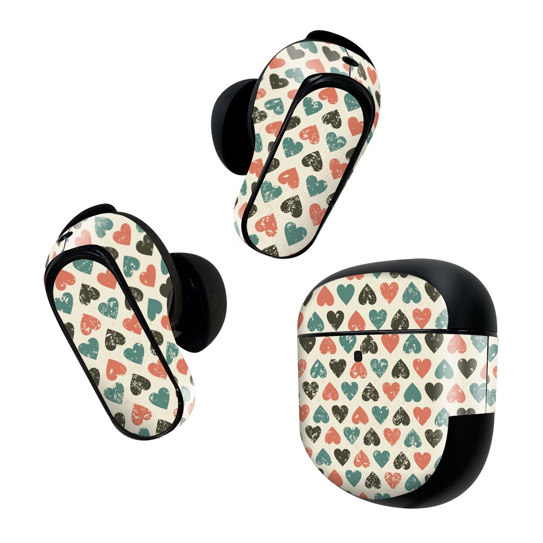 製品名 Bose QuietComfort Earbuds II 専用デザインスキンシール セット内容 Bose QuietComfort Earbuds II 専用シール　イヤホン（左右）3枚、充電ケース用シール 1枚AirPods第3世...
