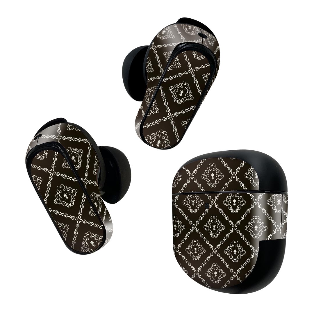 製品名 Bose QuietComfort Earbuds II 専用デザインスキンシール セット内容 Bose QuietComfort Earbuds II 専用シール　イヤホン（左右）3枚、充電ケース用シール 1枚AirPods第3世...