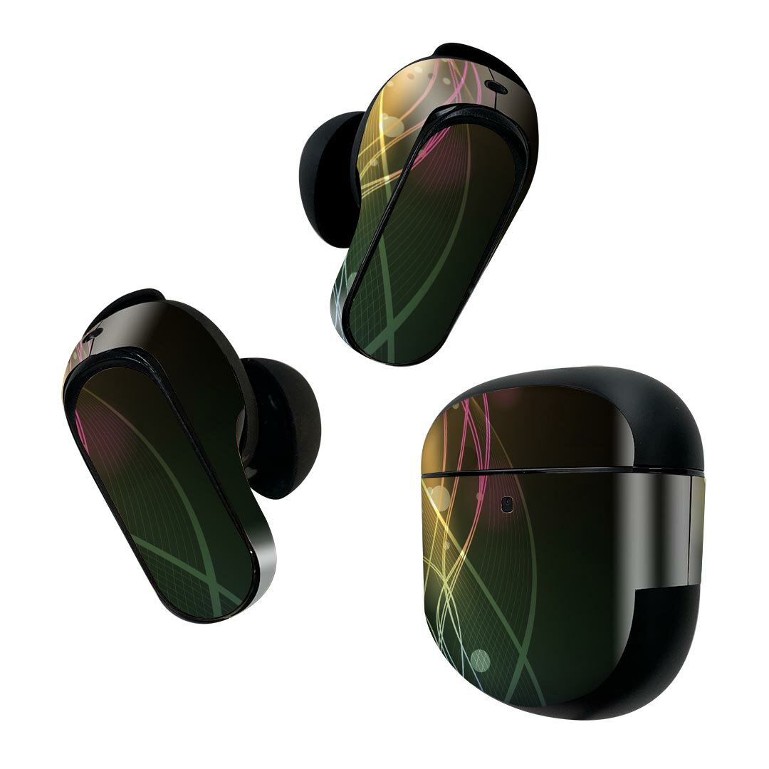 製品名 Bose QuietComfort Earbuds II 専用デザインスキンシール セット内容 Bose QuietComfort Earbuds II 専用シール　イヤホン（左右）3枚、充電ケース用シール 1枚AirPods第3世...