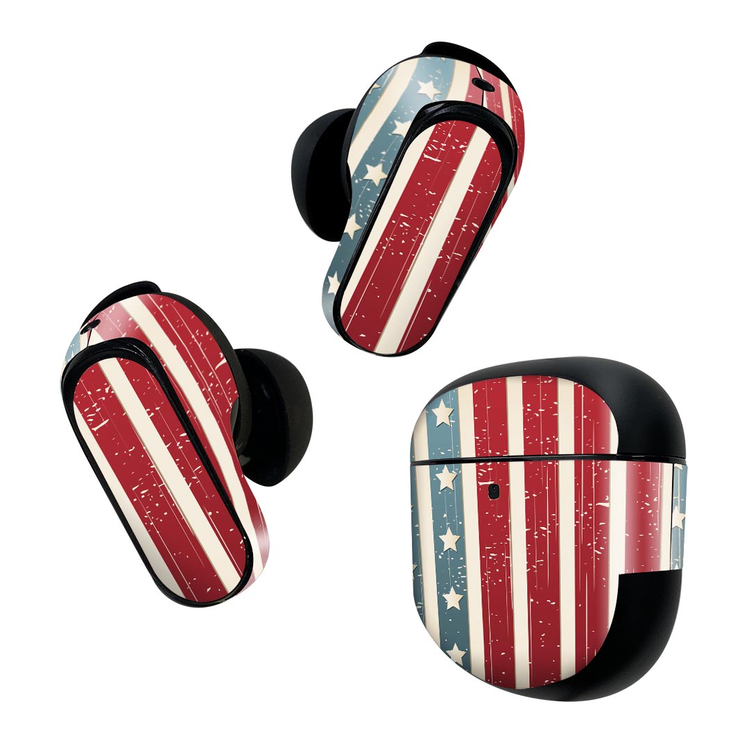 製品名 Bose QuietComfort Earbuds II 専用デザインスキンシール セット内容 Bose QuietComfort Earbuds II 専用シール　イヤホン（左右）3枚、充電ケース用シール 1枚AirPods第3世...