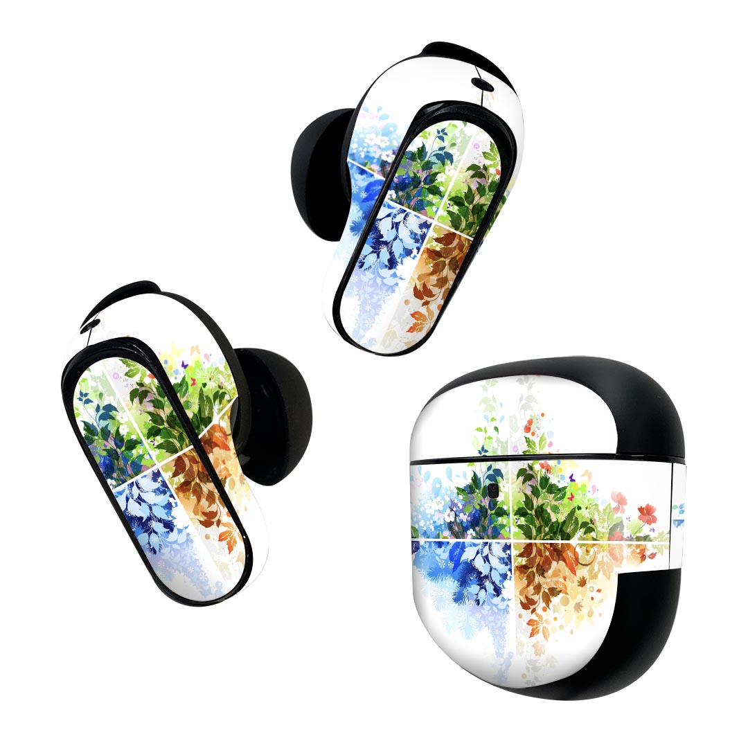 製品名 Bose QuietComfort Earbuds II 専用デザインスキンシール セット内容 Bose QuietComfort Earbuds II 専用シール　イヤホン（左右）3枚、充電ケース用シール 1枚AirPods第3世...