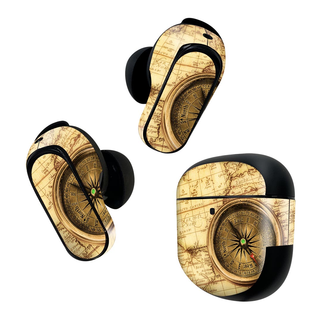 製品名 Bose QuietComfort Earbuds II 専用デザインスキンシール セット内容 Bose QuietComfort Earbuds II 専用シール　イヤホン（左右）3枚、充電ケース用シール 1枚AirPods第3世...