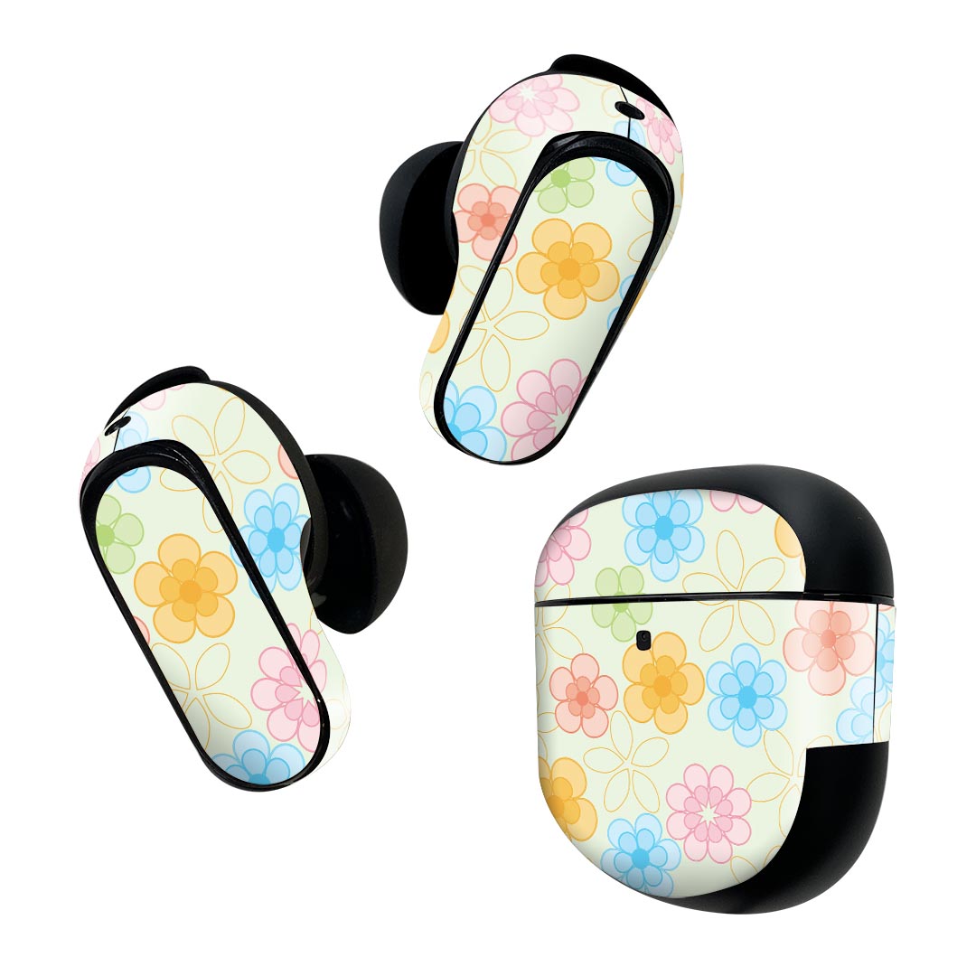 製品名 Bose QuietComfort Earbuds II 専用デザインスキンシール セット内容 Bose QuietComfort Earbuds II 専用シール　イヤホン（左右）3枚、充電ケース用シール 1枚AirPods第3世...