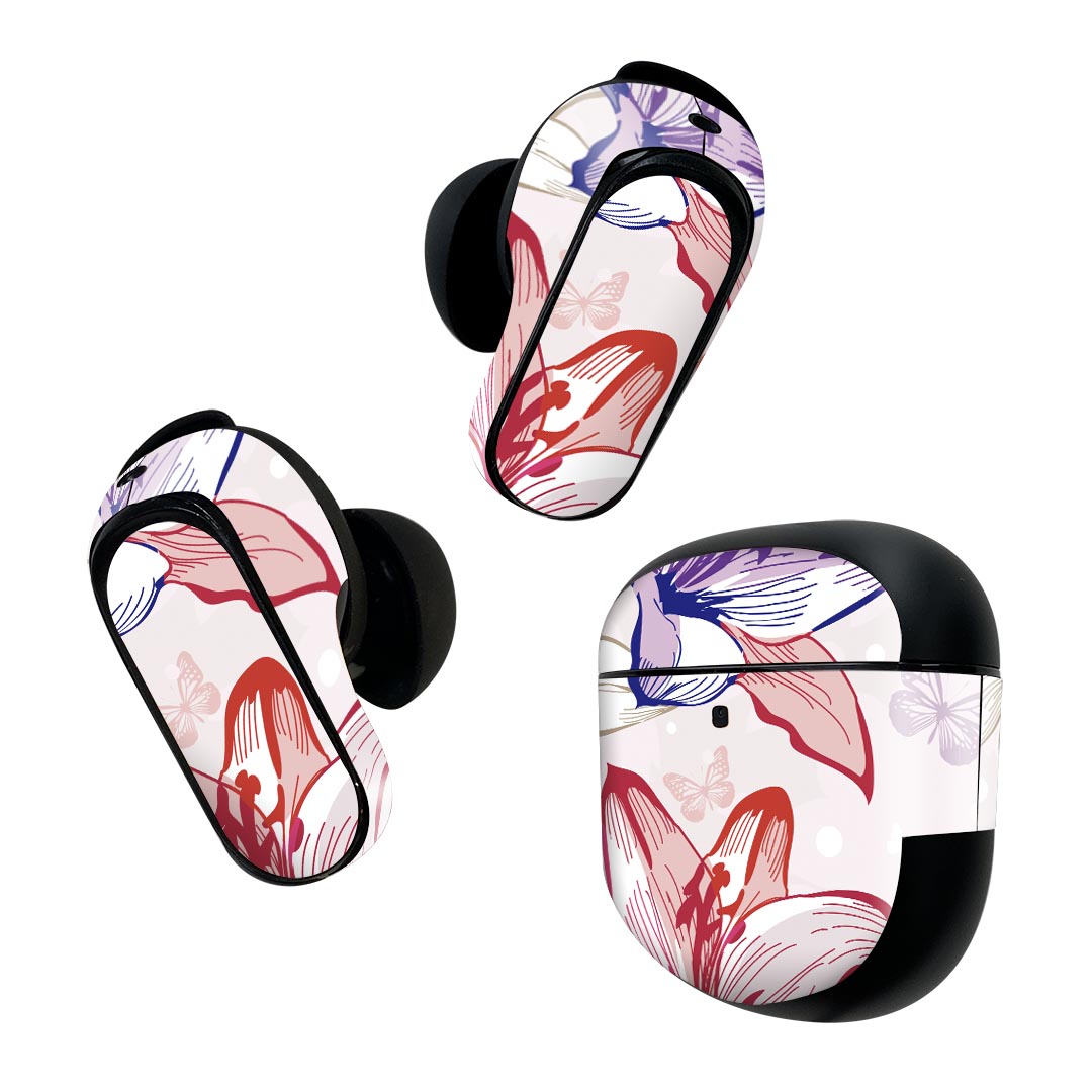 製品名 Bose QuietComfort Earbuds II 専用デザインスキンシール セット内容 Bose QuietComfort Earbuds II 専用シール　イヤホン（左右）3枚、充電ケース用シール 1枚AirPods第3世...