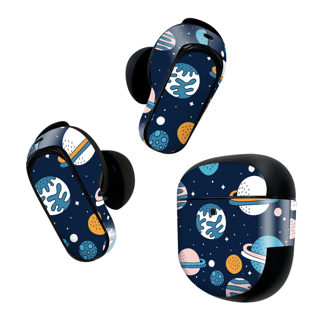 製品名 Bose QuietComfort Earbuds II 専用デザインスキンシール セット内容 Bose QuietComfort Earbuds II 専用シール　イヤホン（左右）3枚、充電ケース用シール 1枚AirPods第3世...