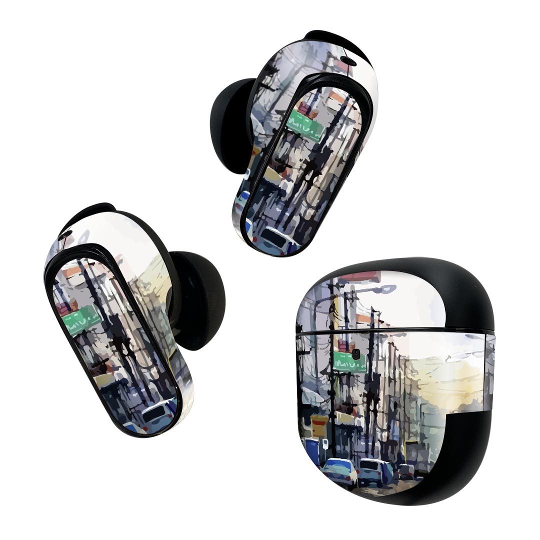 製品名 Bose QuietComfort Earbuds II 専用デザインスキンシール セット内容 Bose QuietComfort Earbuds II 専用シール　イヤホン（左右）3枚、充電ケース用シール 1枚AirPods第3世...