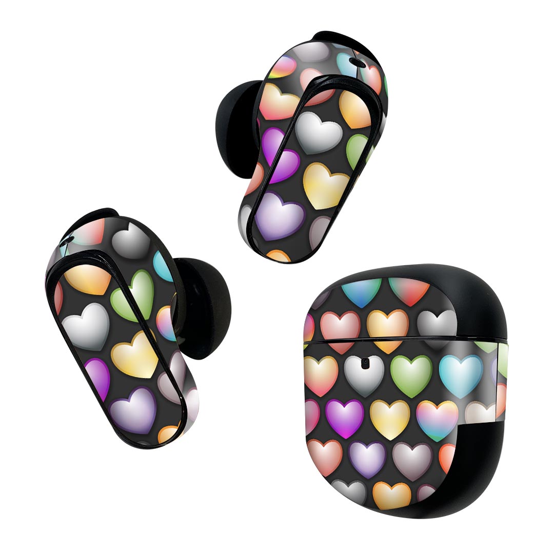製品名 Bose QuietComfort Earbuds II 専用デザインスキンシール セット内容 Bose QuietComfort Earbuds II 専用シール　イヤホン（左右）3枚、充電ケース用シール 1枚AirPods第3世...