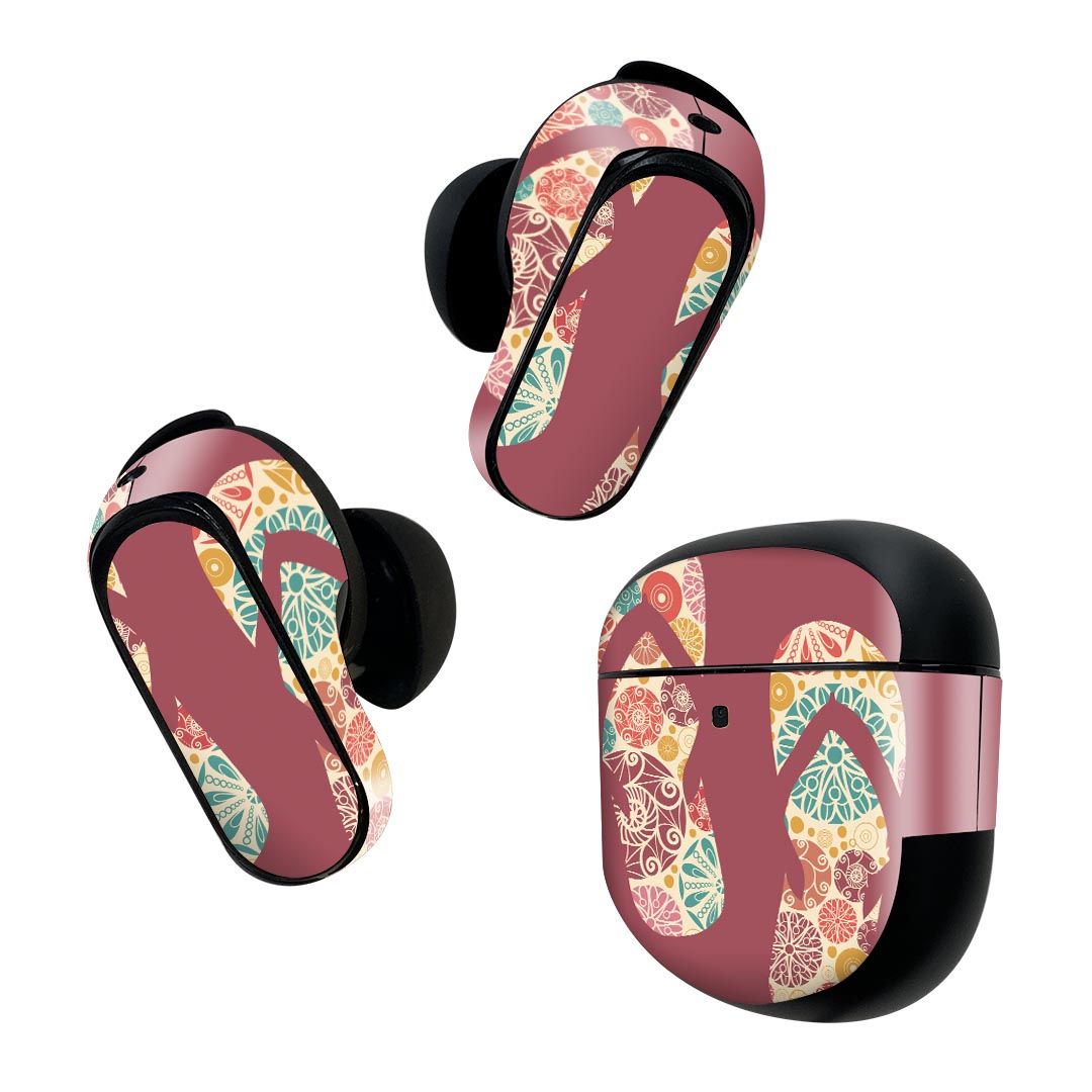 製品名 Bose QuietComfort Earbuds II 専用デザインスキンシール セット内容 Bose QuietComfort Earbuds II 専用シール　イヤホン（左右）3枚、充電ケース用シール 1枚AirPods第3世...