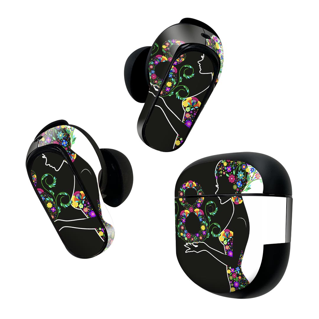 製品名 Bose QuietComfort Earbuds II 専用デザインスキンシール セット内容 Bose QuietComfort Earbuds II 専用シール　イヤホン（左右）3枚、充電ケース用シール 1枚AirPods第3世...