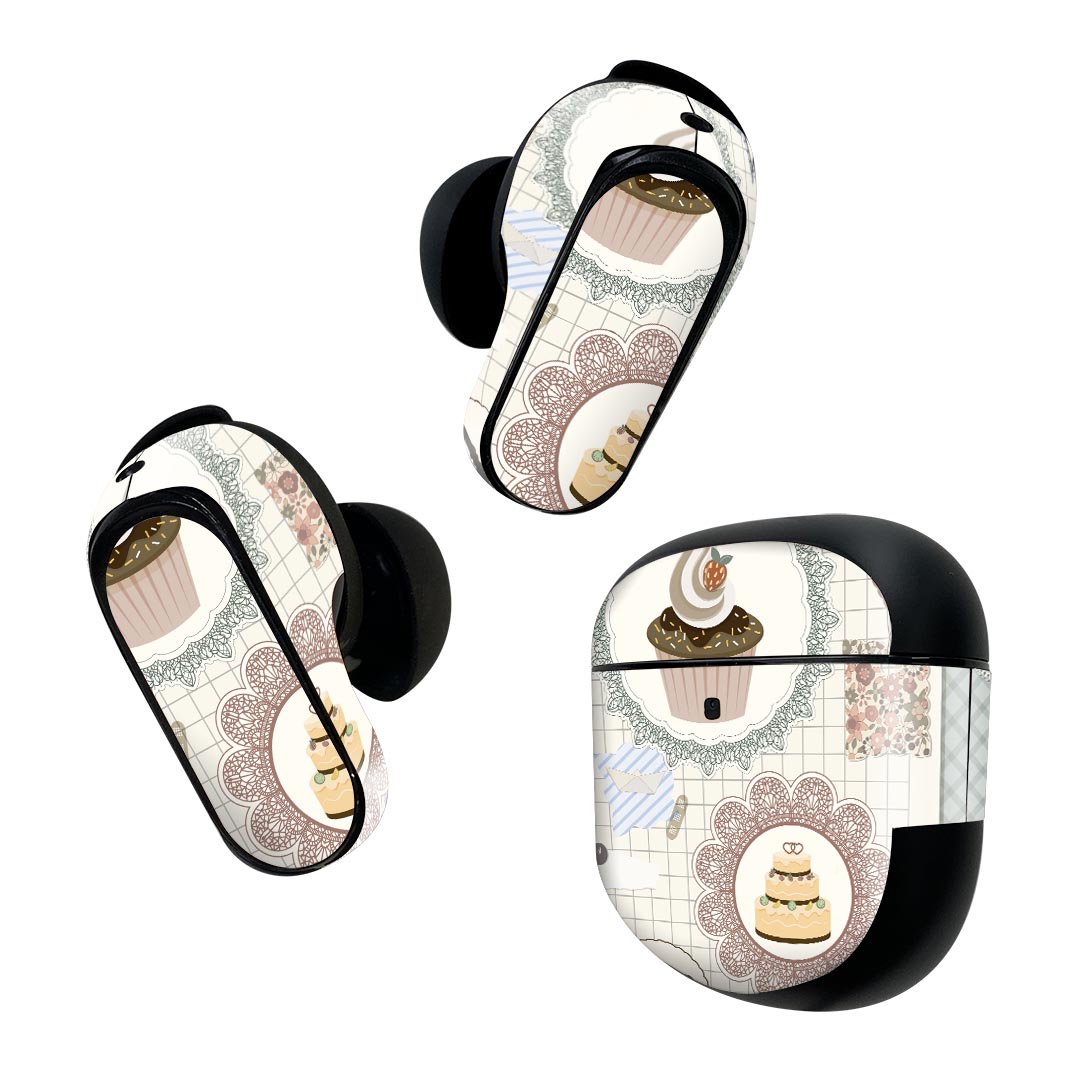 製品名 Bose QuietComfort Earbuds II 専用デザインスキンシール セット内容 Bose QuietComfort Earbuds II 専用シール　イヤホン（左右）3枚、充電ケース用シール 1枚AirPods第3世...