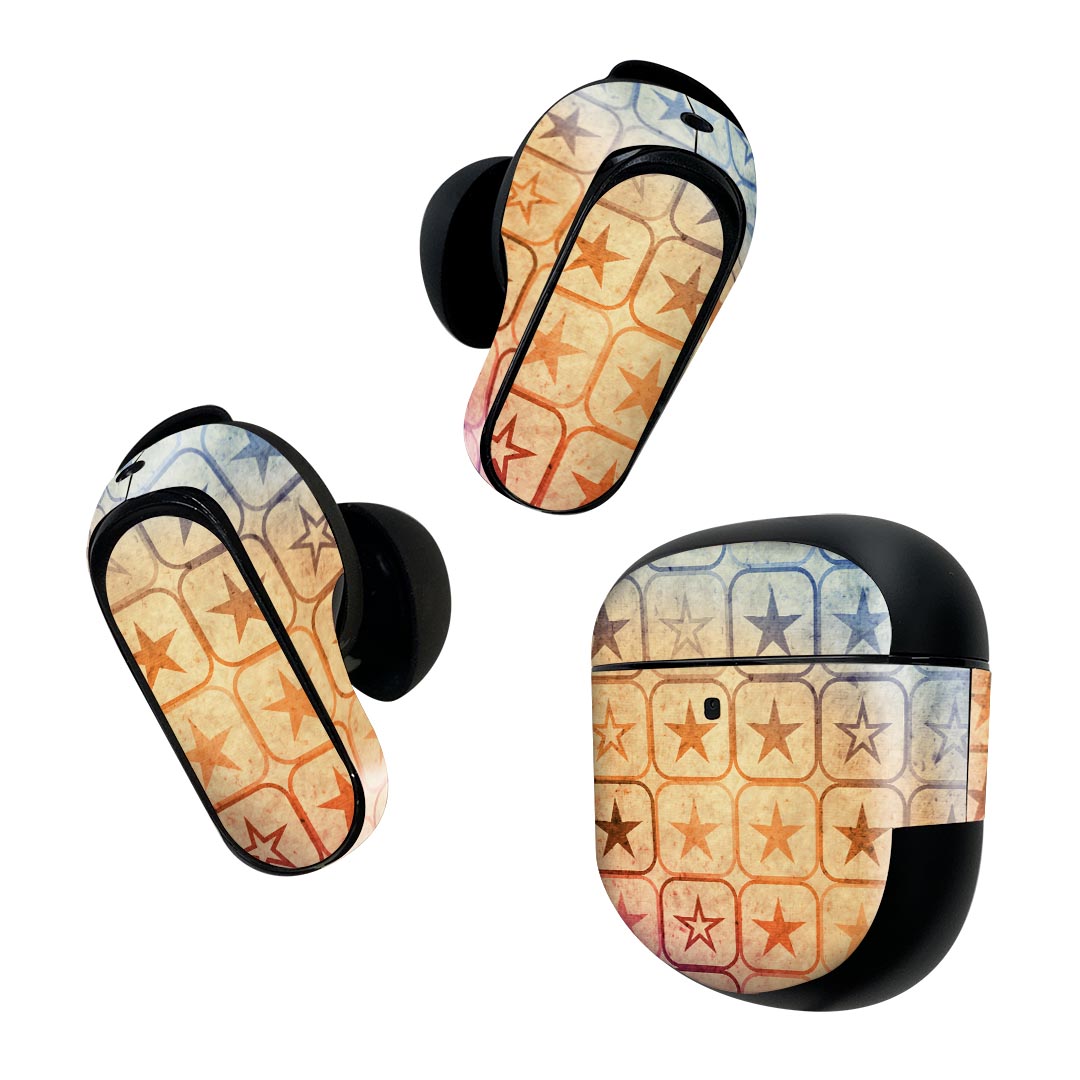 製品名 Bose QuietComfort Earbuds II 専用デザインスキンシール セット内容 Bose QuietComfort Earbuds II 専用シール　イヤホン（左右）3枚、充電ケース用シール 1枚AirPods第3世...